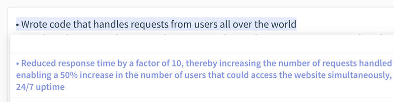 Rezi AI Resume Editor - Edit your resume