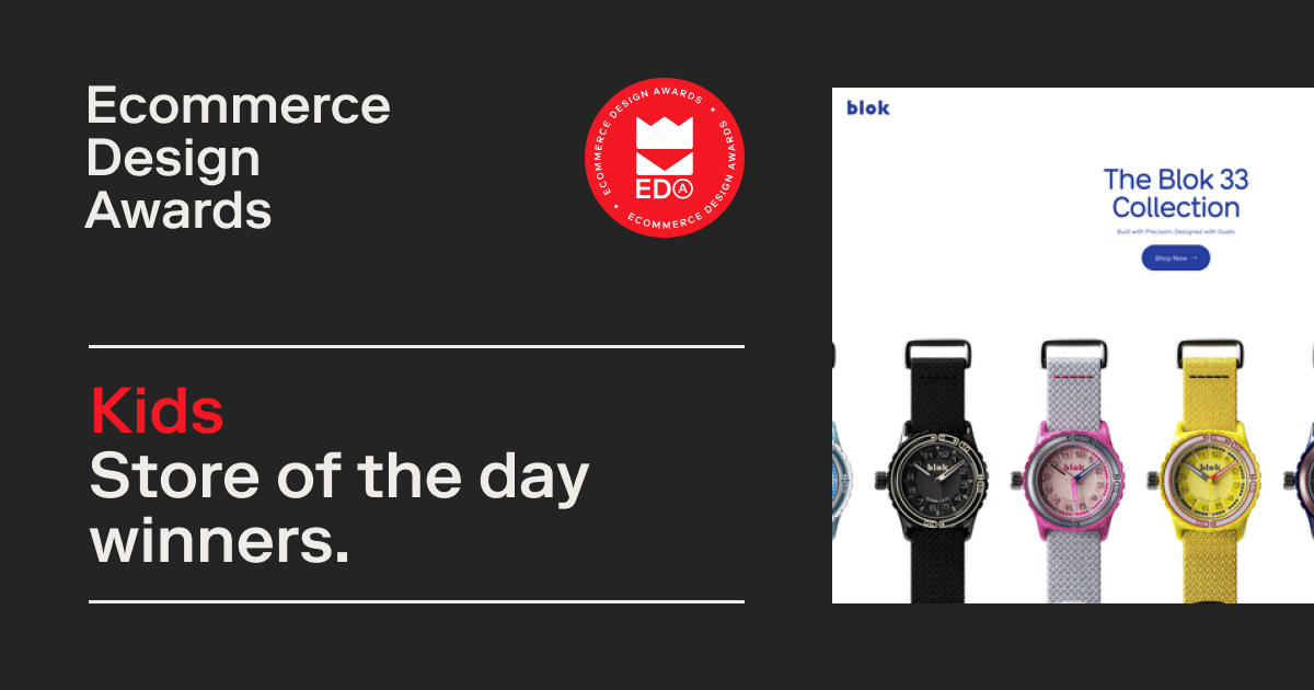 Ecommerce Design Awards | Winners | Kids