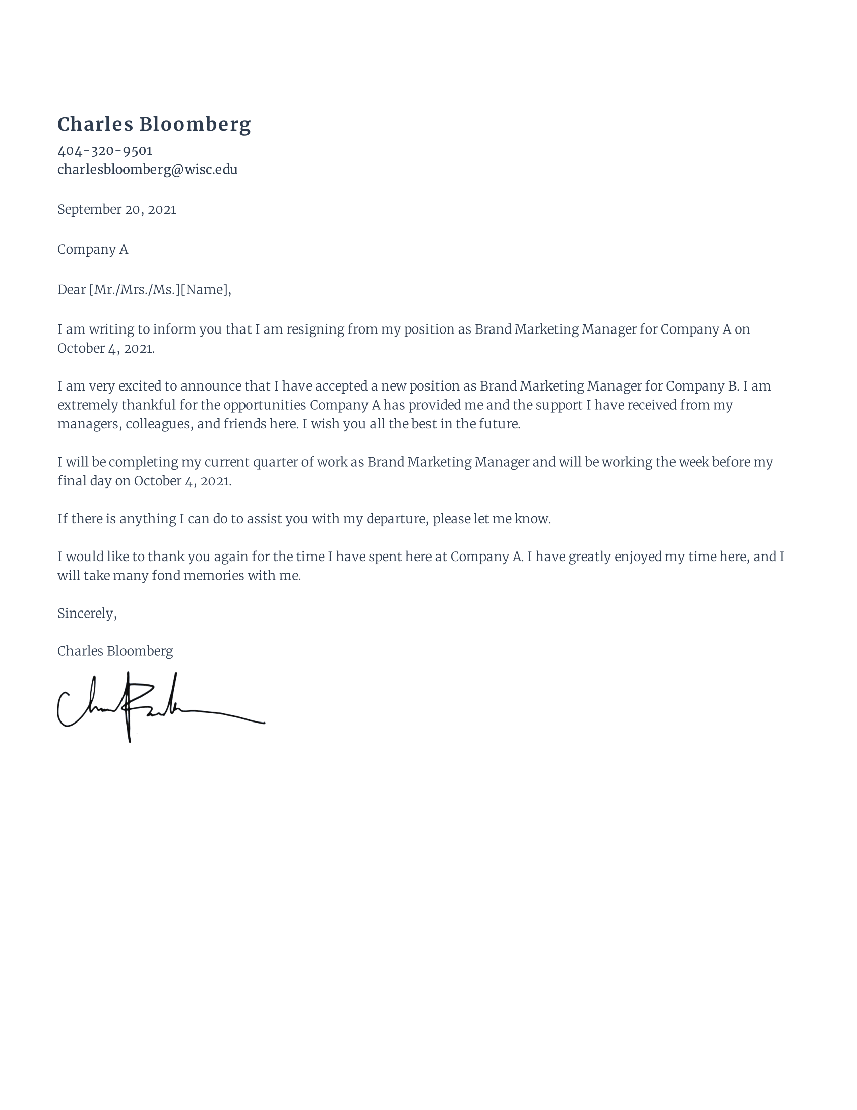 Exemplary Tips About Marketing Resignation Letter Planogram Job 