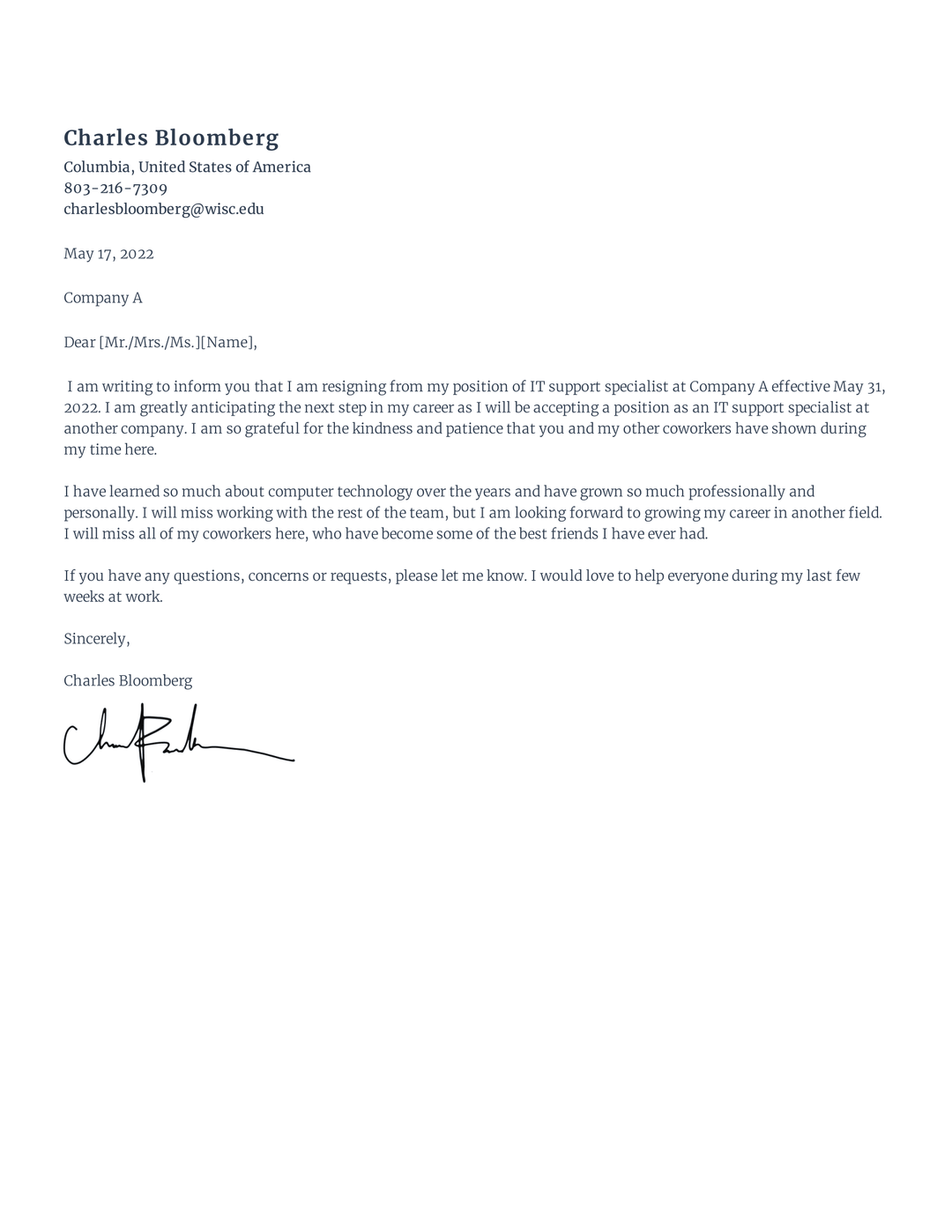 100+ Free Resignation Letter Templates & Samples - Rezi