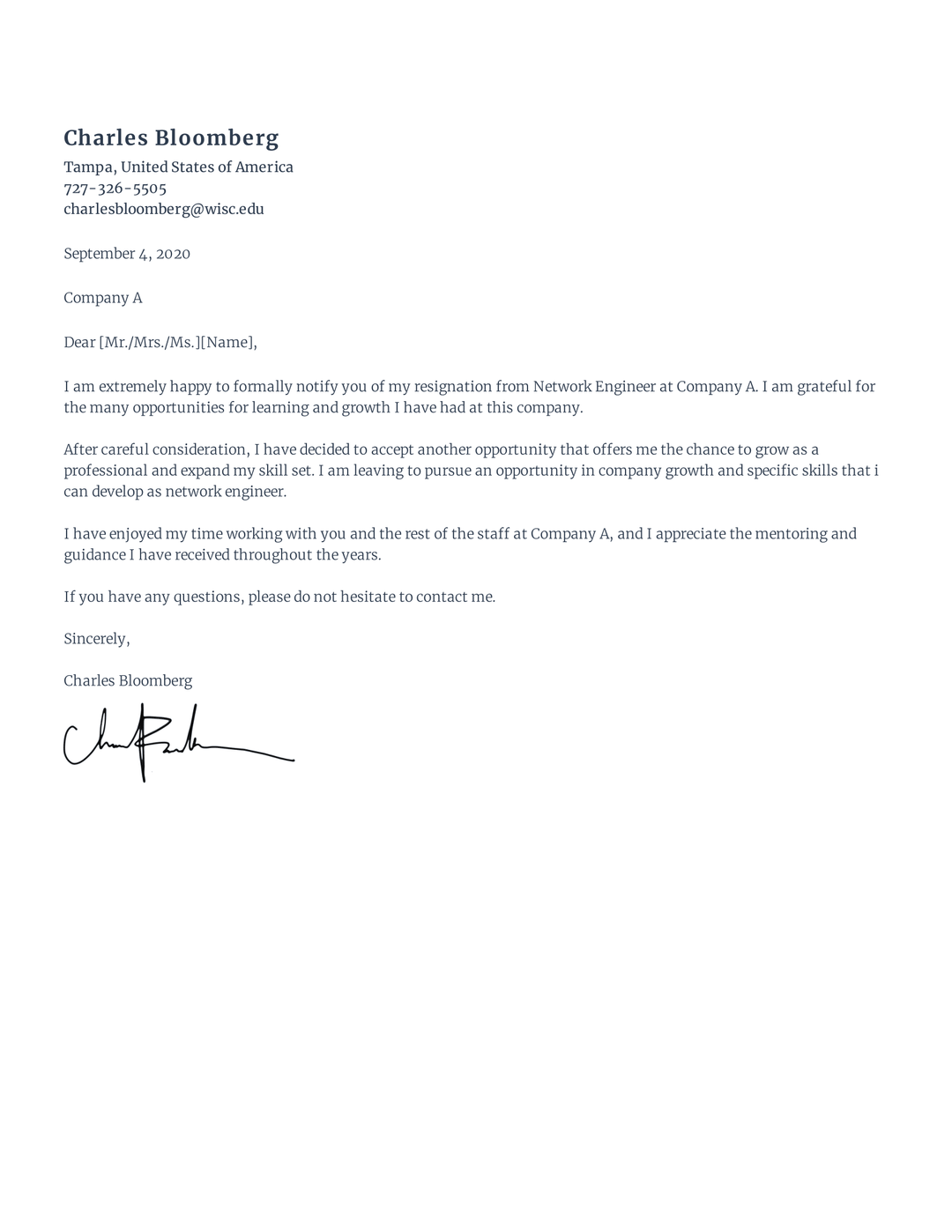 100+ Free Resignation Letter Templates & Samples - Rezi