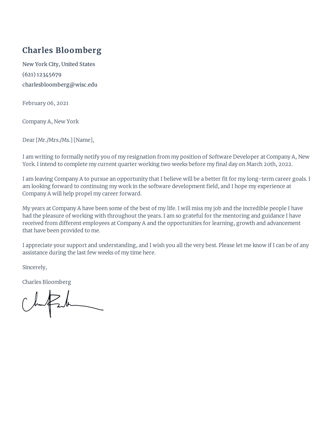 100+ Free Resignation Letter Templates & Samples - Rezi