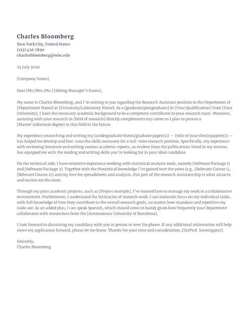 180+ Free Cover Letter Templates & Samples for 2023 - Rezi