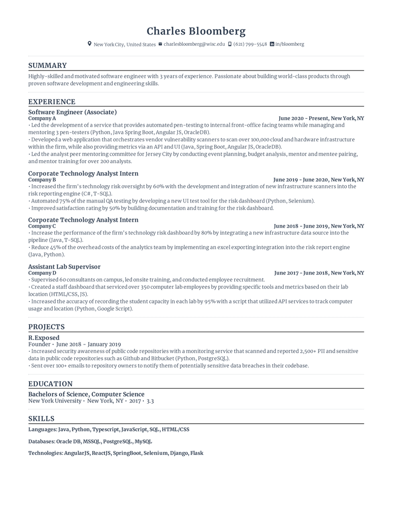 300+ Free ATS Resume Examples - Optimized for 2023