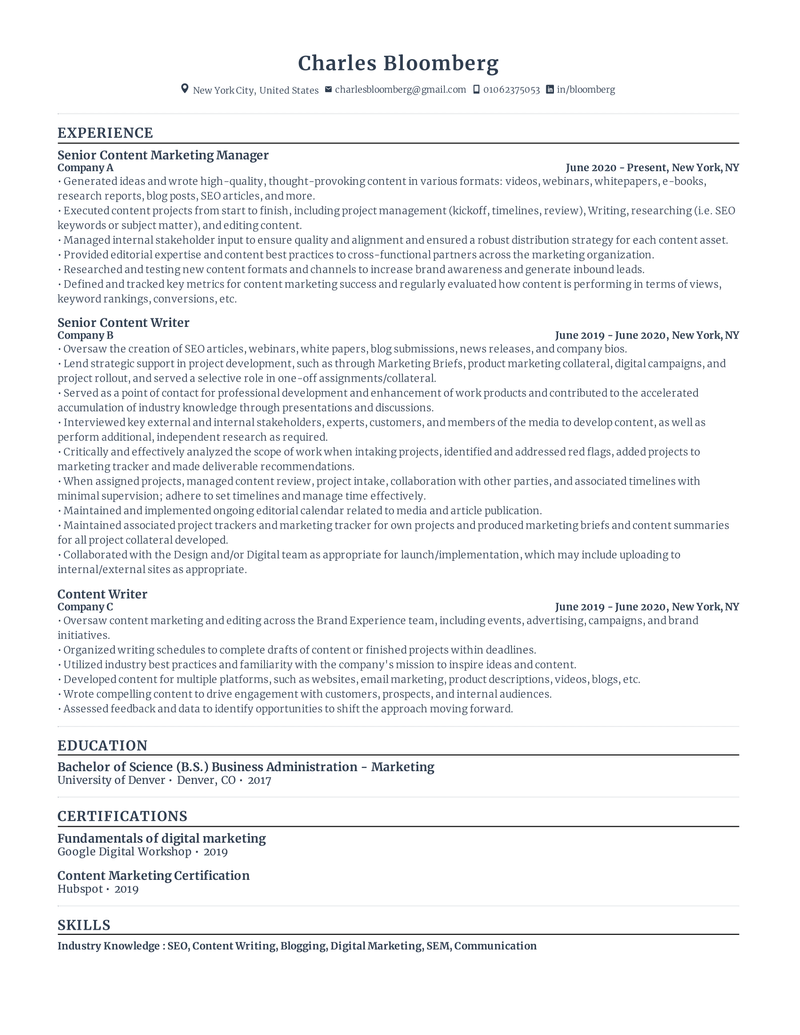 300+ Free ATS Resume Examples - Optimized for 2023