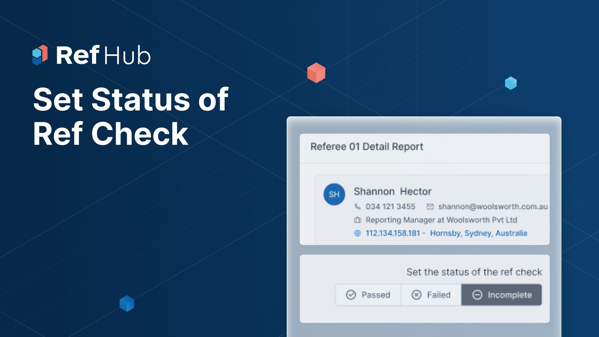How To Set Status Of The Ref Check | Ref Hub Academy