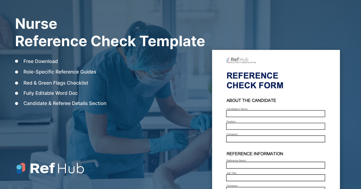 Free Nurse Reference Check Template | Download Now!