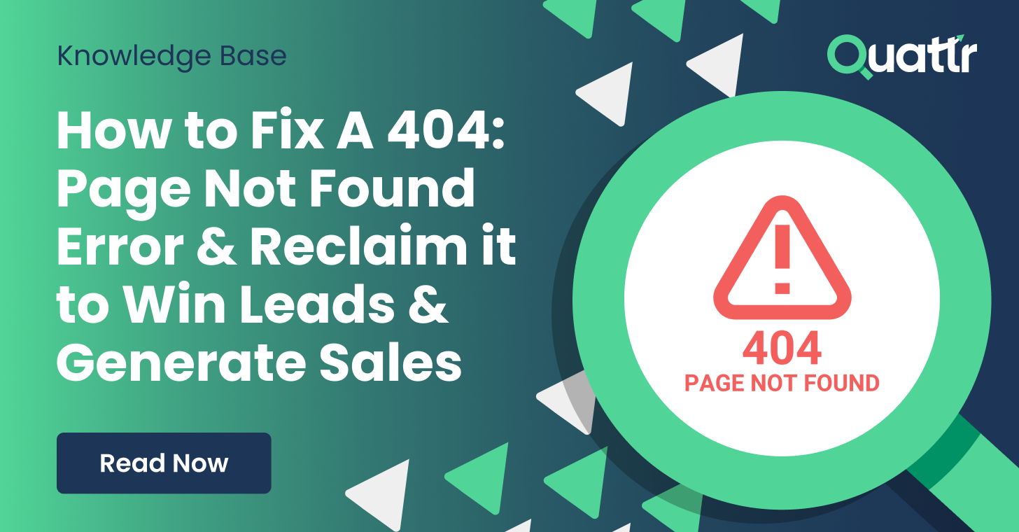 How To Fix A 404 Error Page Quattr