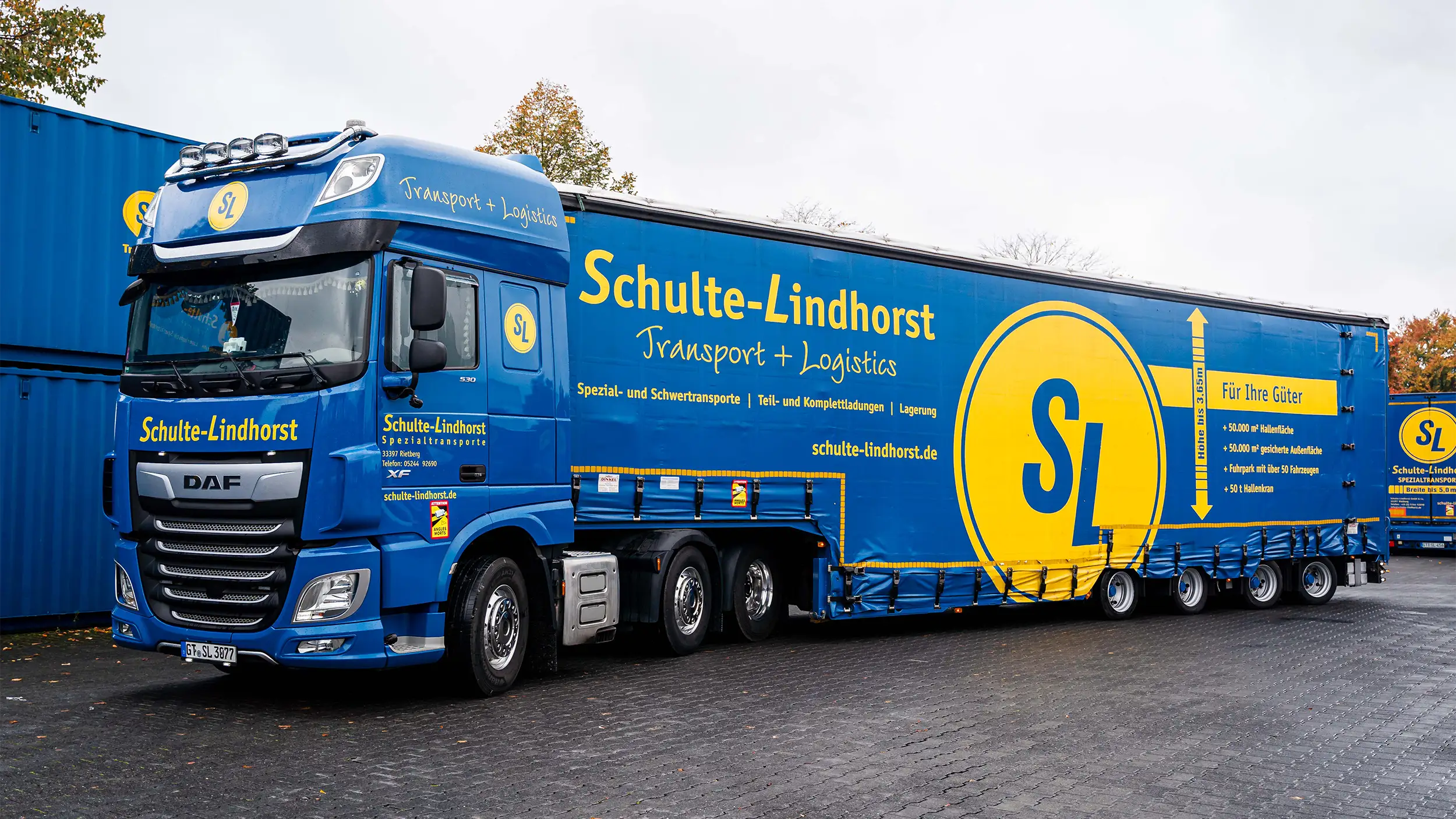 Semi low loader tarp-covered - Vehicle Park Schulte-Lindhorst