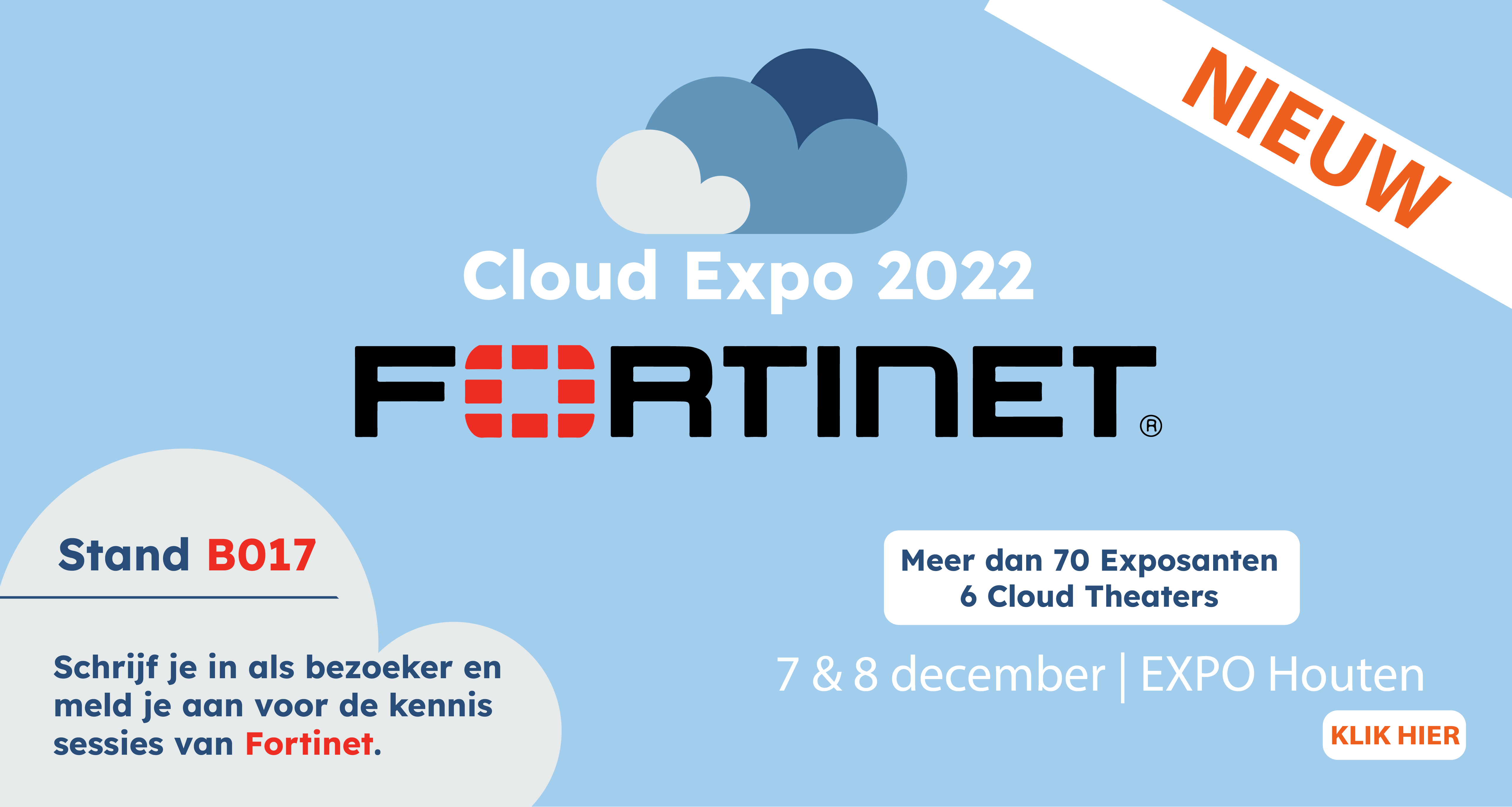 Bezoek Fortinet op de Cloud Expo 2022 | 7 & 8 december
