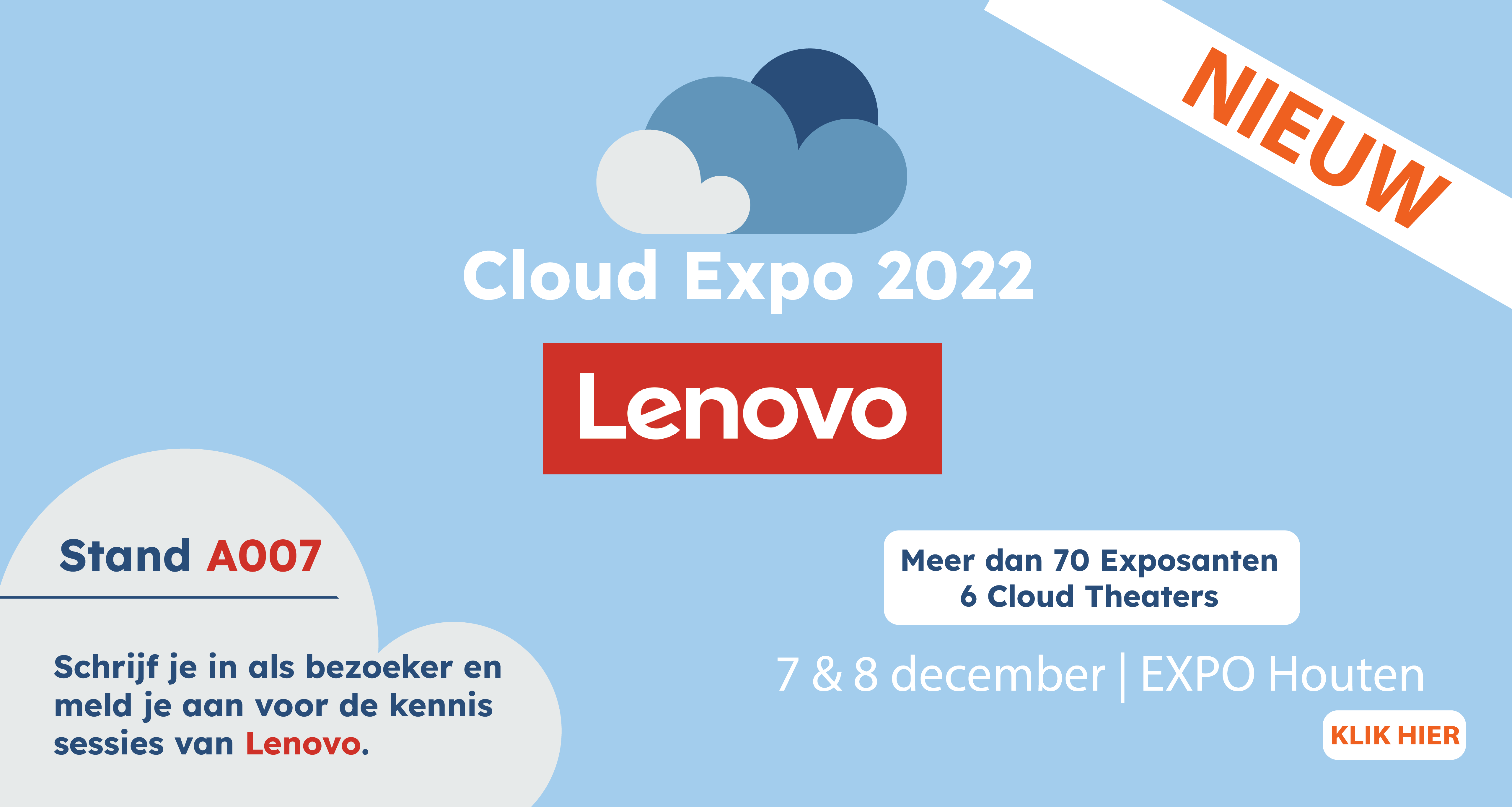 Bezoek Lenovo op de Cloud Expo 2022 | 7 & 8 december