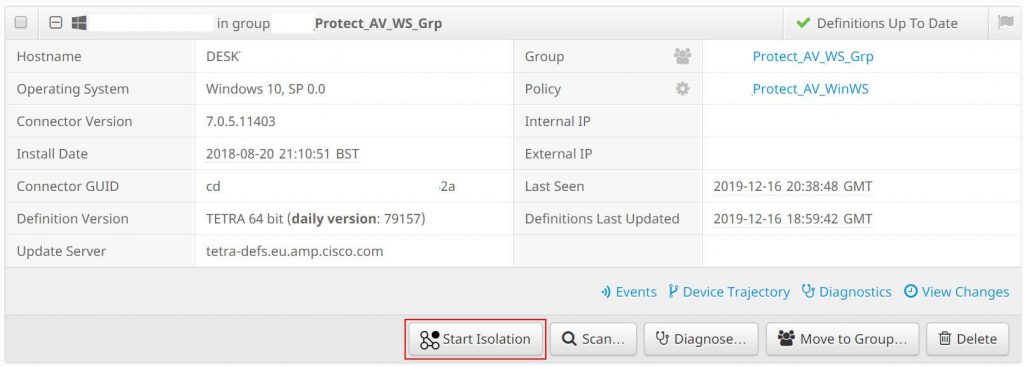The many features of Cisco AMP