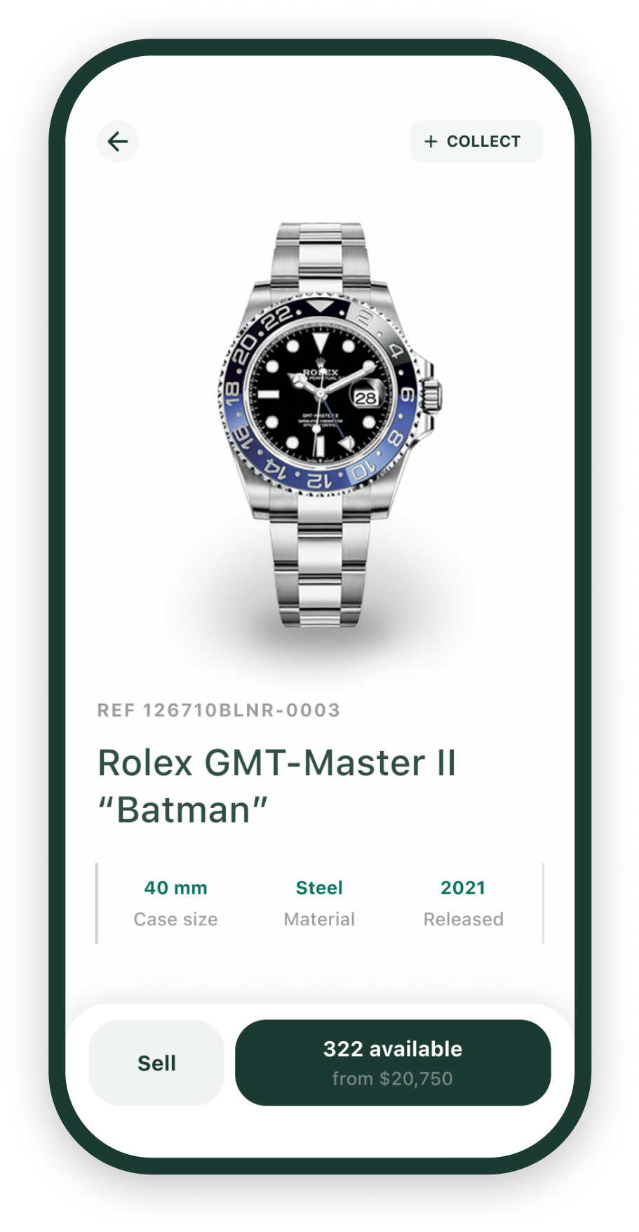 Bezel IOS App Luxury Watch Marketplace Buy Sell 