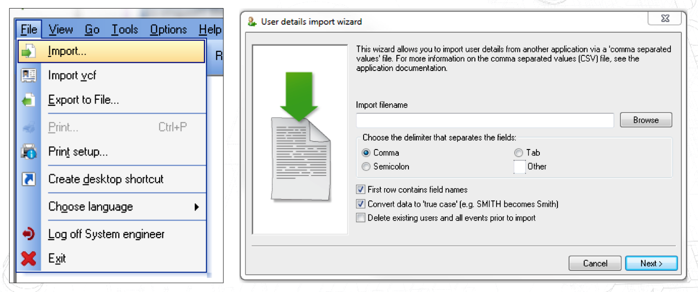 Paxton Importing and Exporting Net2 User Data | All Secure Security ...