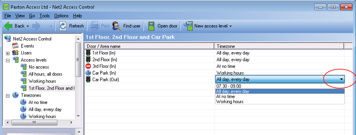Paxton Net2 Access Levels and Timezones | All Secure Security Resources ...