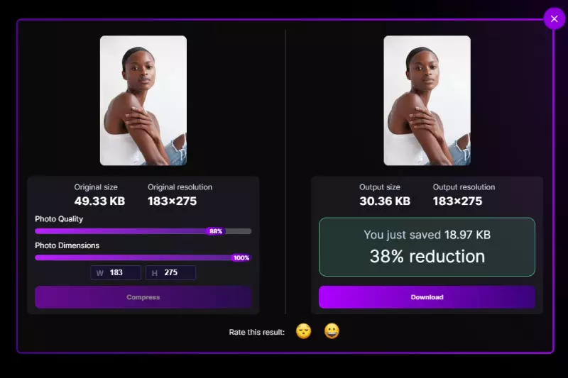 Resize Reduce Image Size To 30 KB Compress Image To 30KB Free