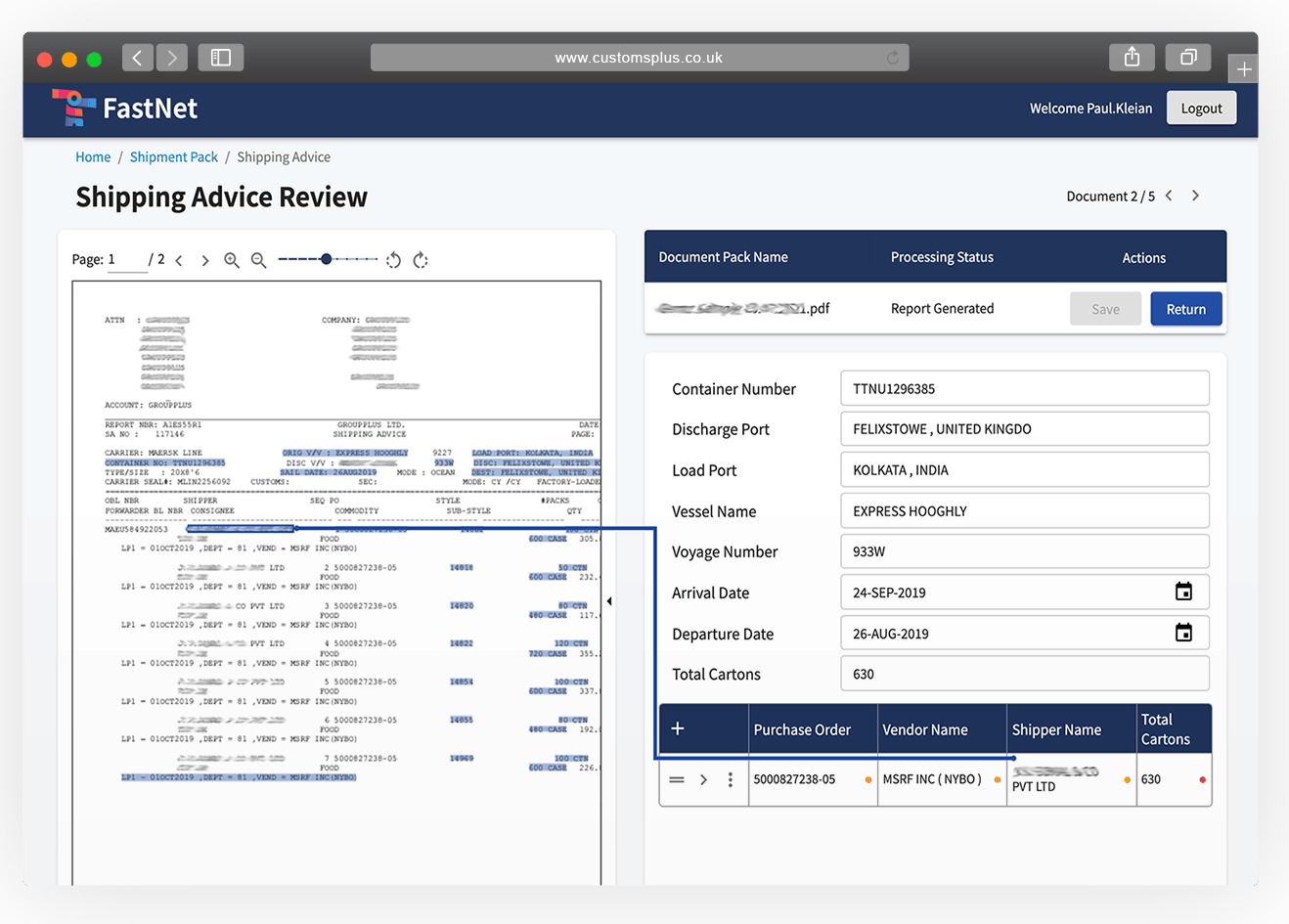Automated Customs Technology | Declarations | Customs Entry