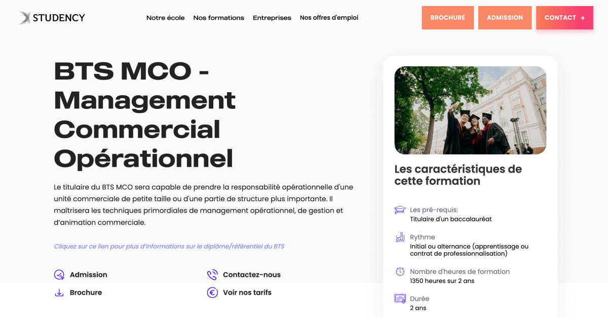 BTS MCO - Management Commercial Opérationnel