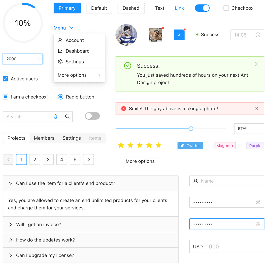 Ant Design System for Figma - UI Kit