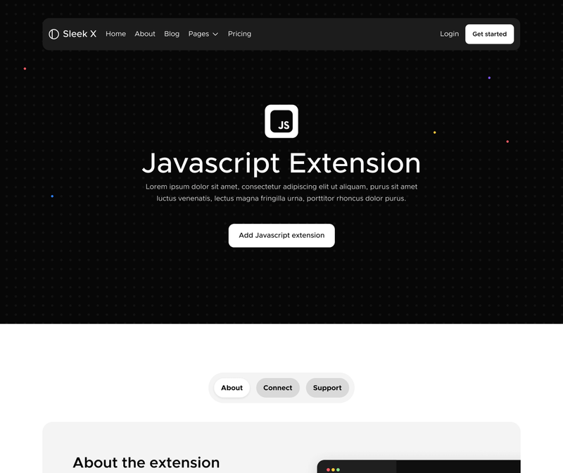 Sleek X - Webflow Ecommerce website template