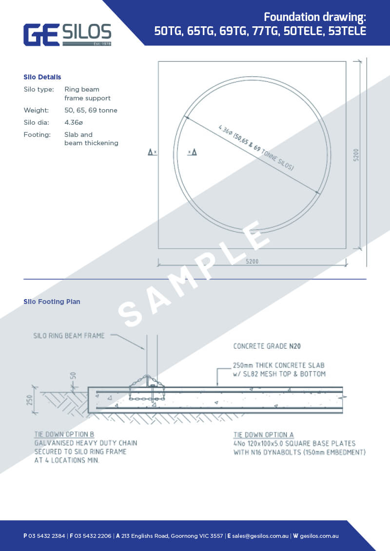 Download Silo Foundation Drawings | GE Silos