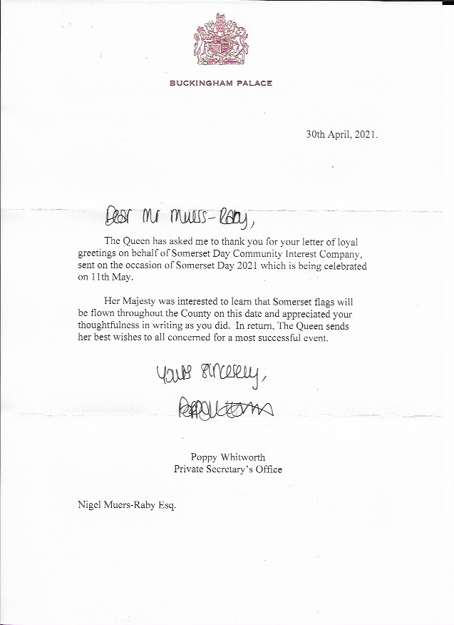 Her Majesty The Queen sends her best wishes | Somerset Day