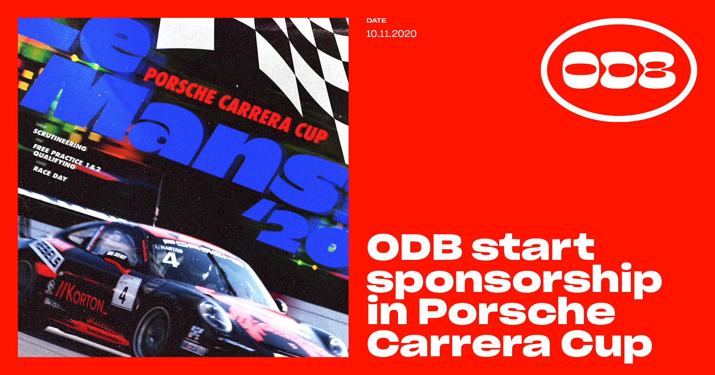 ODB start sponsorship in Porsche Carrera Cup