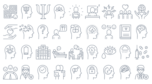 Mental Health Icons | DrawKit