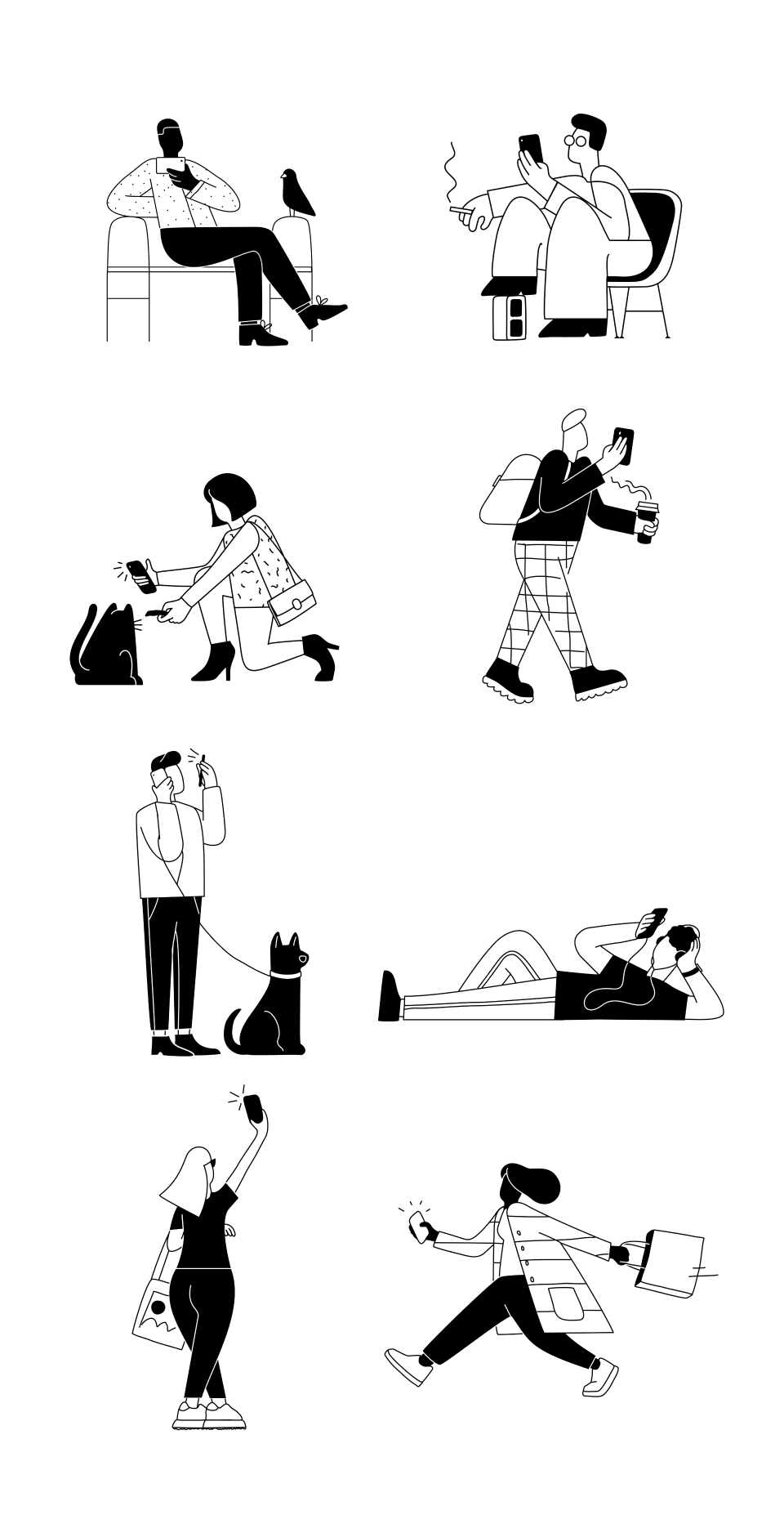 Phonies People Illustrations | DrawKit
