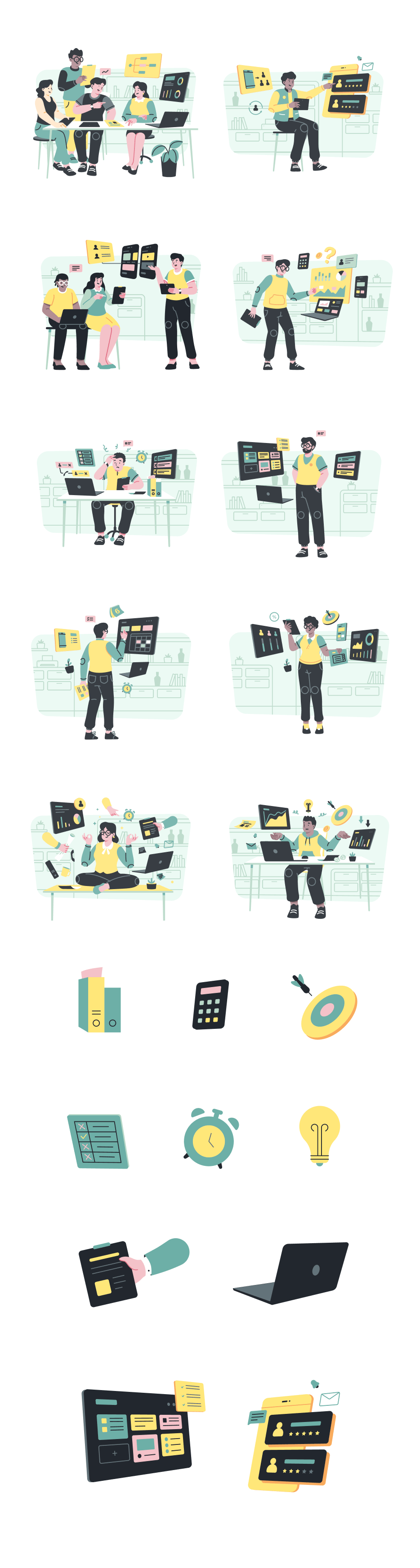Product & Project Managers Illustrations | DrawKit