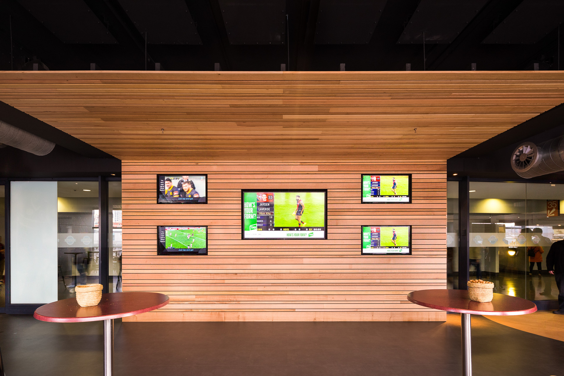 Marvel Stadium coaching boxes and new Centre Wing Bar designed by ...