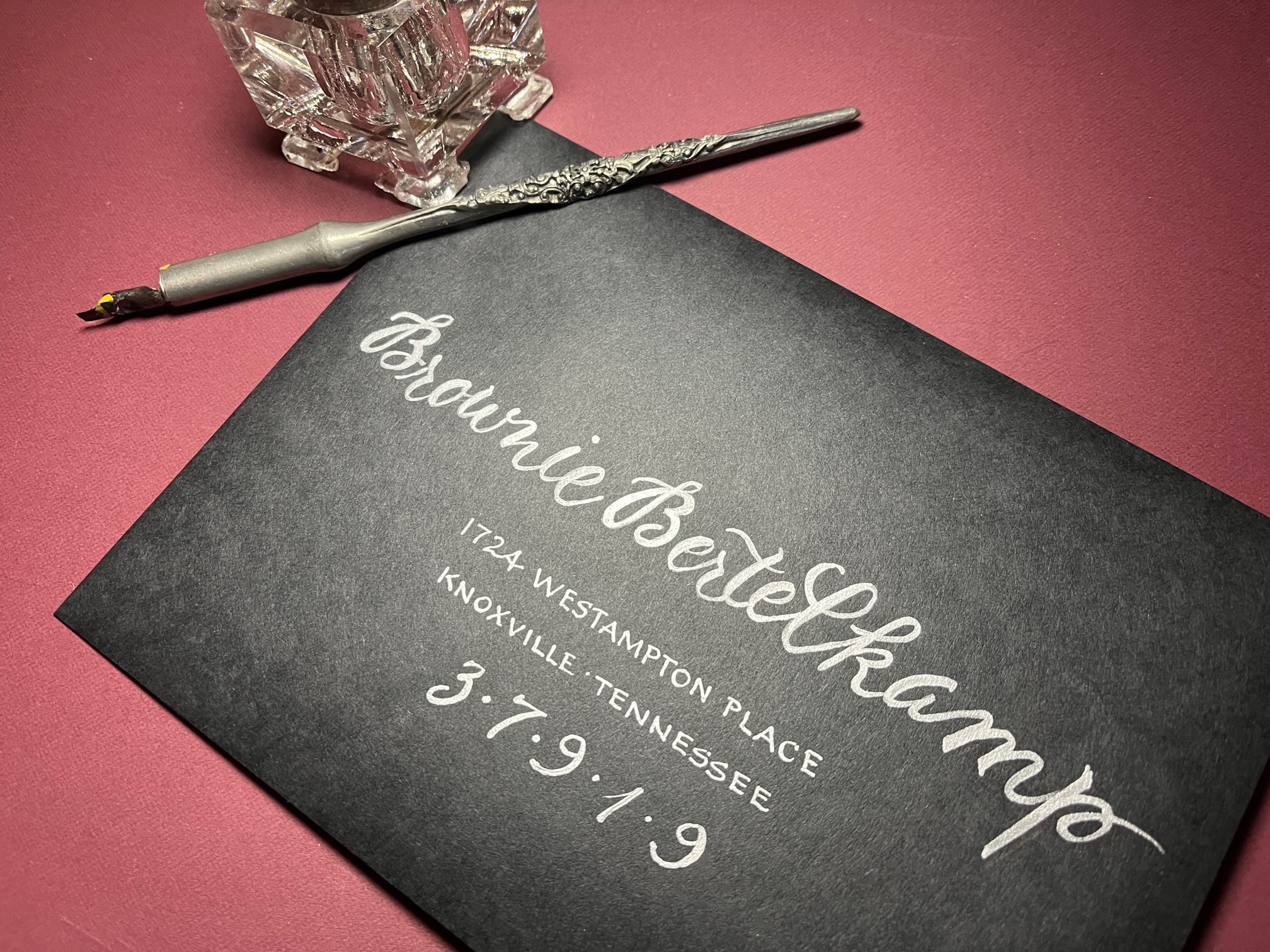 Calligraphy Wedding Invitation Envelope | Handmade Calligraphy