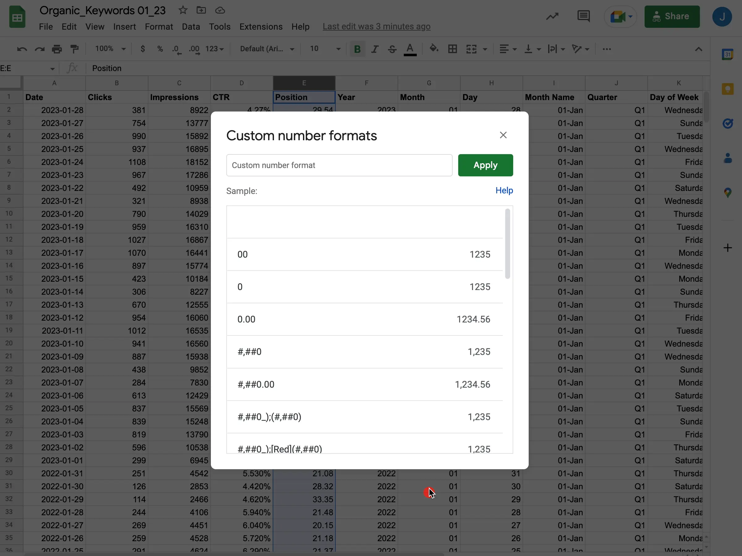 Data Formatting And Precision Superchart