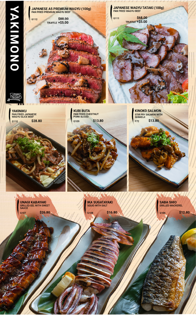 Our Menu | Izakaya Yoppi Restaurant | Singapore Japanese Style Izakaya