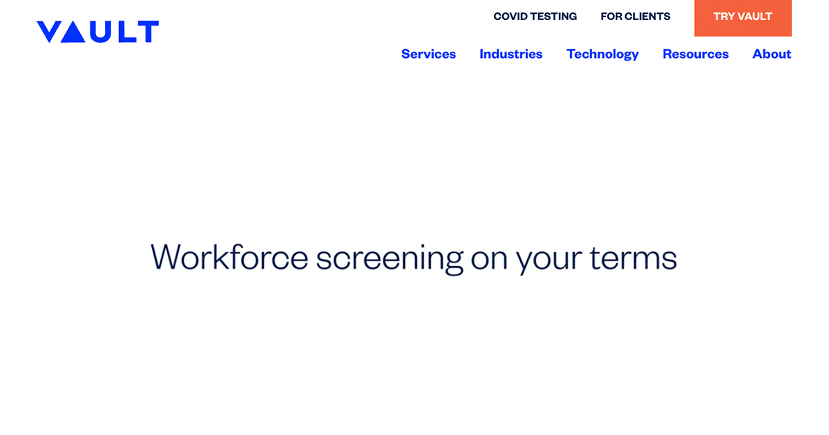 Vault - Background Checks, Drug Screening, and Health Screening