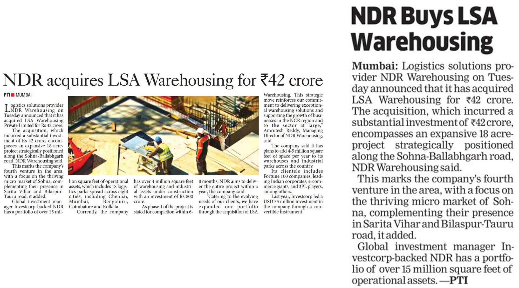 NDR WAREHOUSING