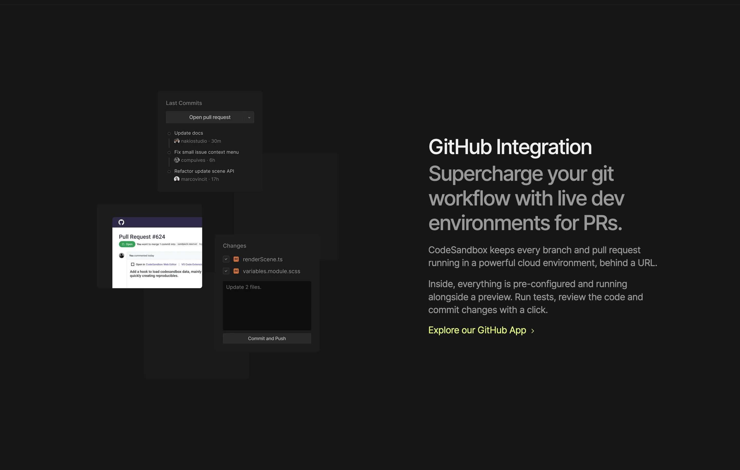 Codesandbox Features Page Section Integration | Feature Section Design