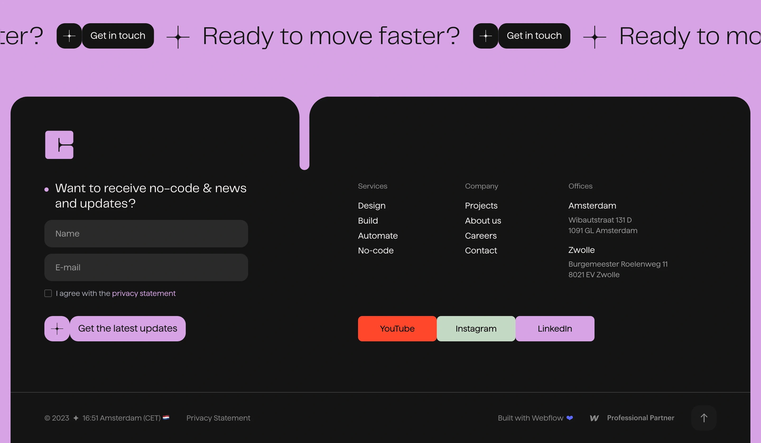 Footer Section Design Inspiration - Unsection