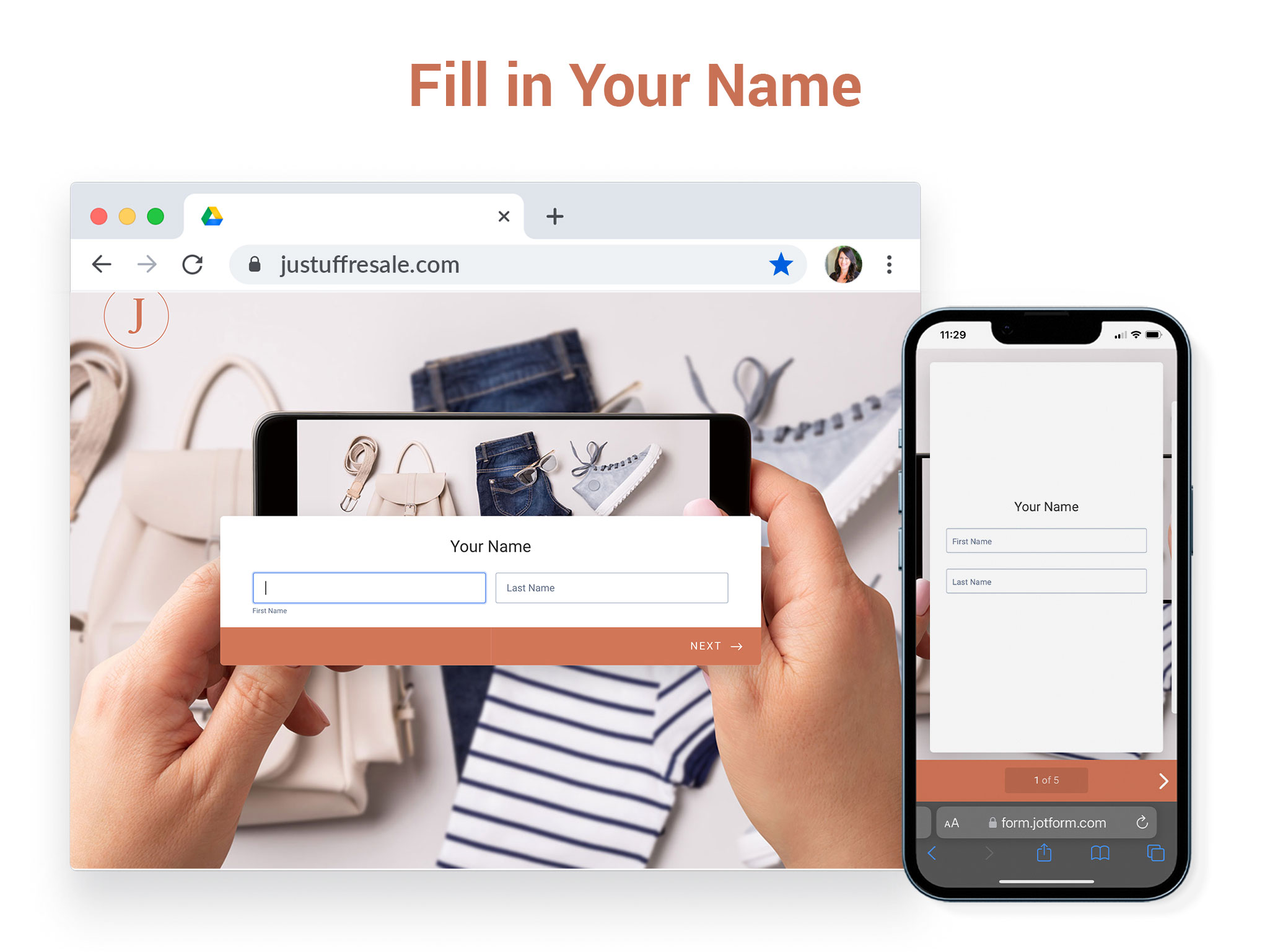 Justuff Resale's Resources: Fill out the form and take pics