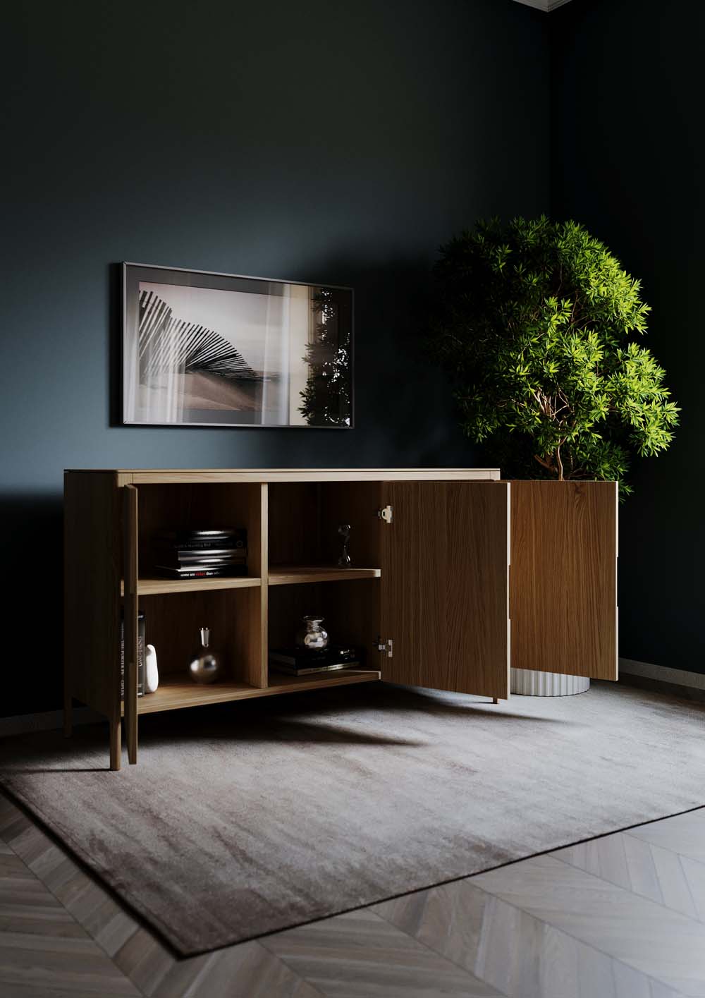 Como Highboard 3 Doors - Linea-D