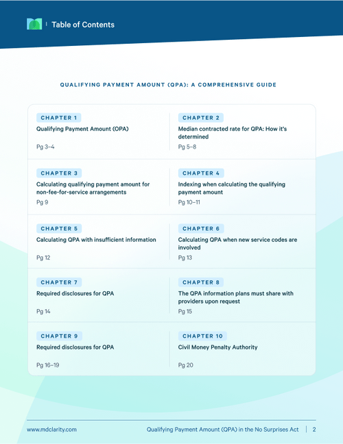 The Qualifying Payment Amount (QPA) Guide | MD Clarity
