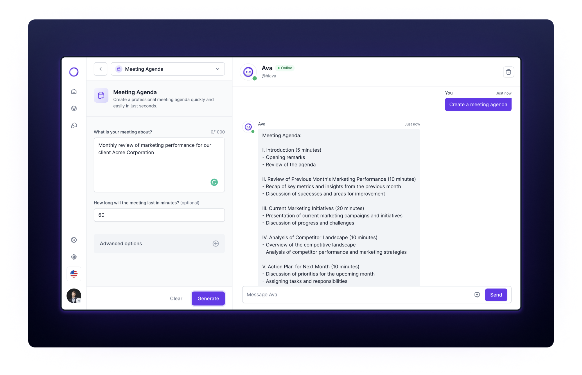 Ava - Your personal AI writing assistant