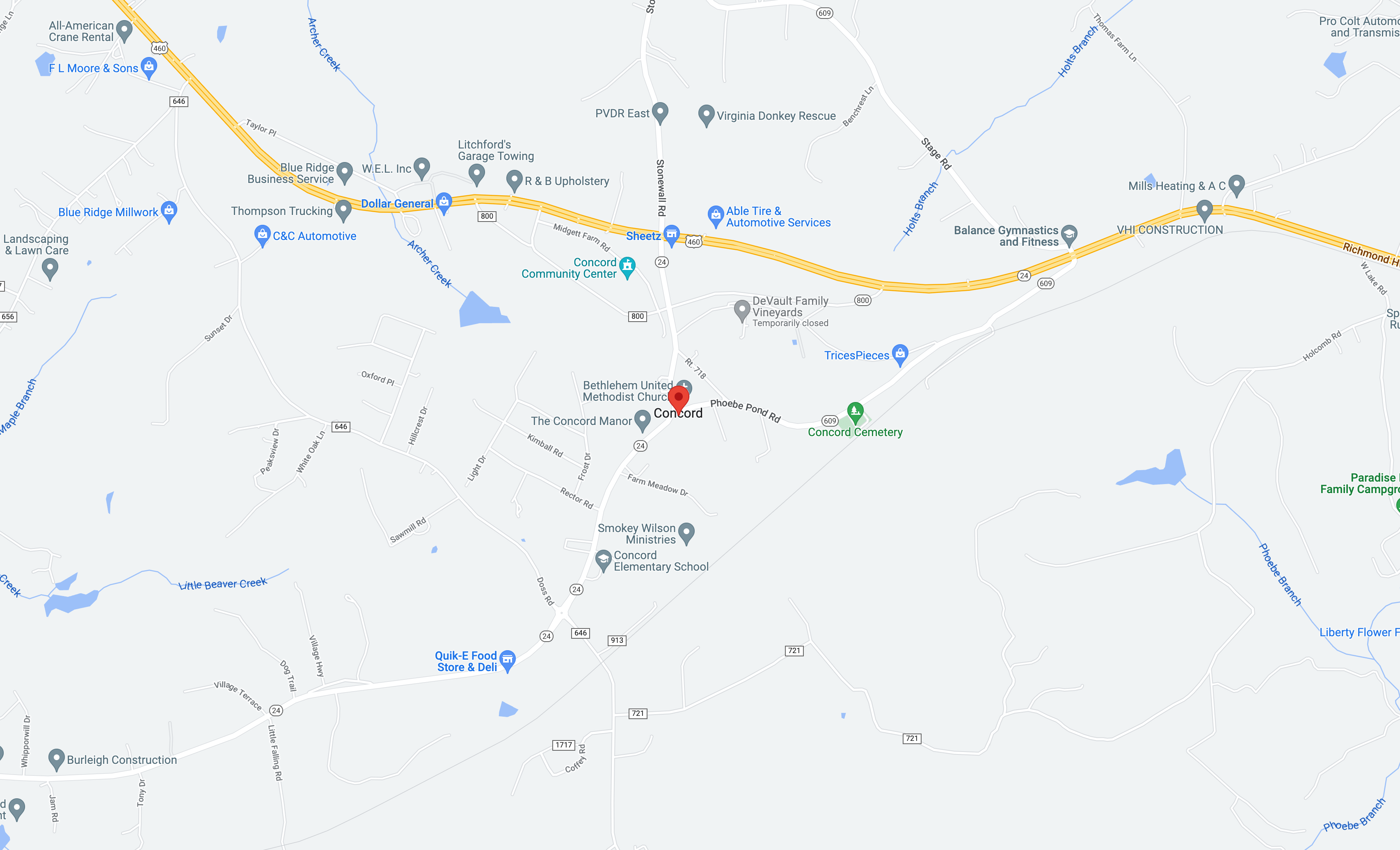 Davidson Landscaping Service Area | Lynchburg, Virginia