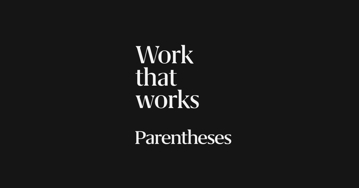 Parentheses: Creating beautiful design that means business | Creative ...