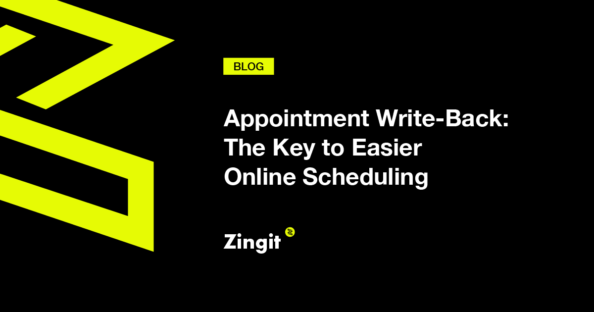 New Zingit Write-Back Makes Online Scheduling Even Easier