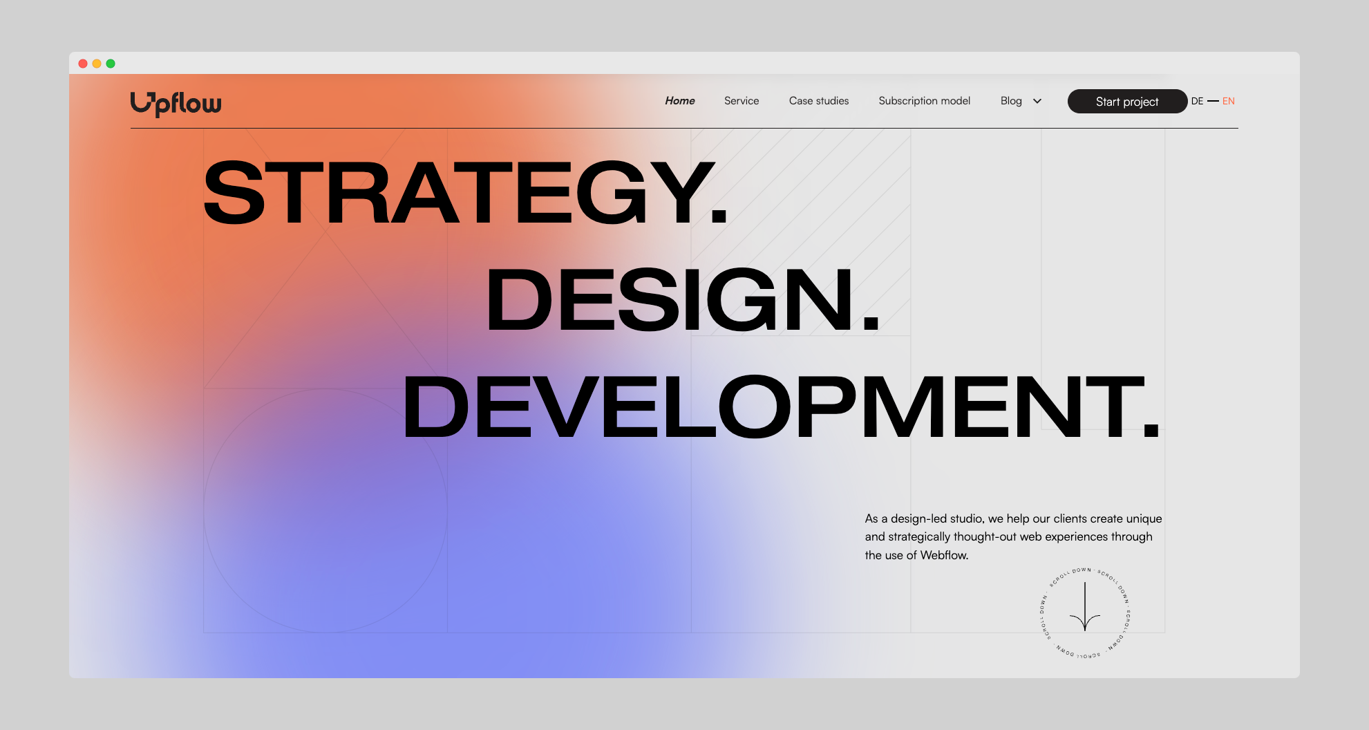 Upflow Studio - Branding-Design-Entwicklung