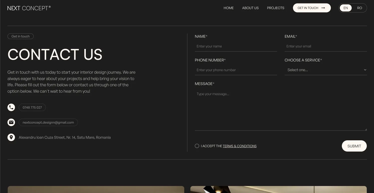 Next Concept Design | Contant Us