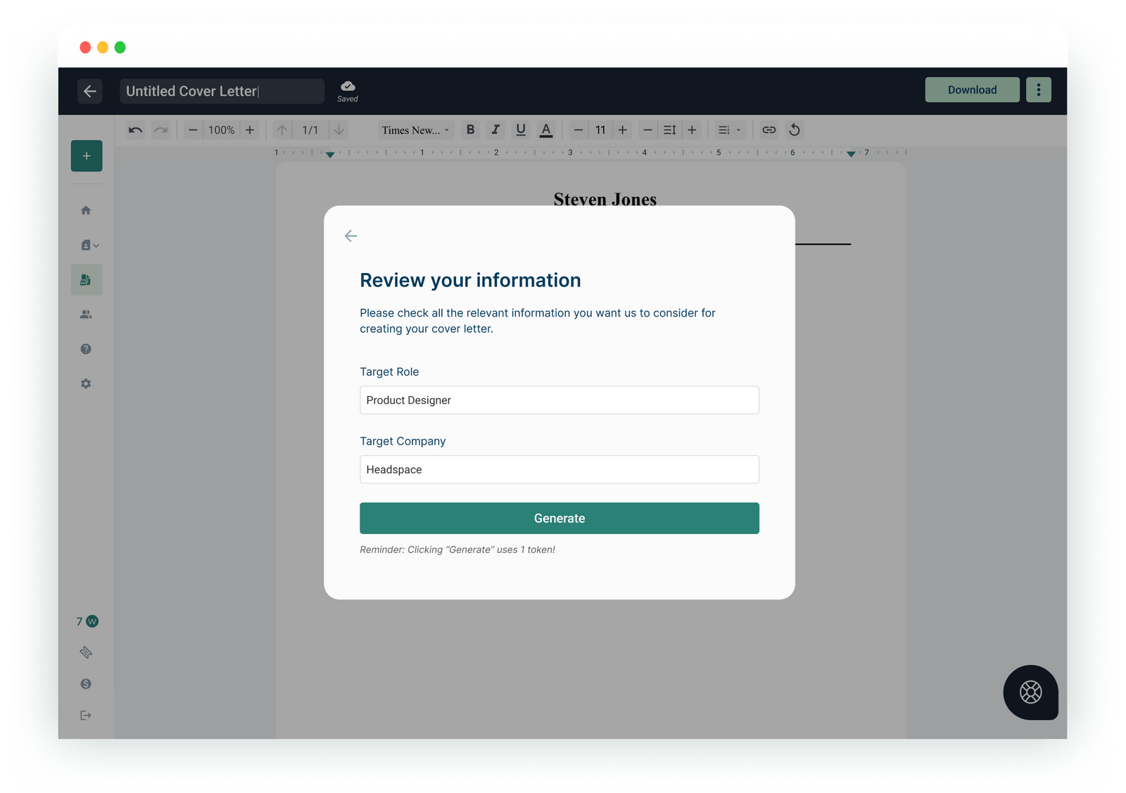 WonsultingAI CoverLetterAI By Wonsulting Cover Letter AI Generator