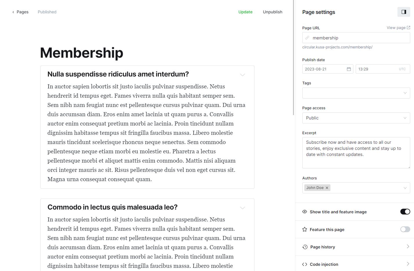 Circular Documentation