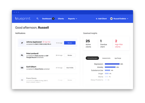 Blueprint | Progress Notes | Mental Health Assessment Platform